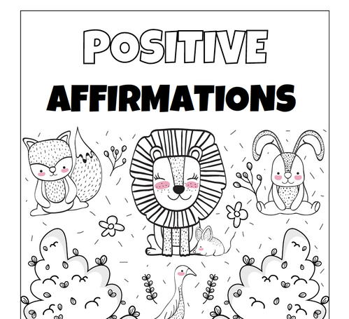 Wild Animals Positive Affirmations Coloring Book | Revive Then Thrive