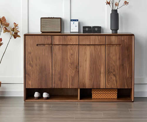 Black Walnut Shoe Cabinet | Wood Furniture | TimberPanda