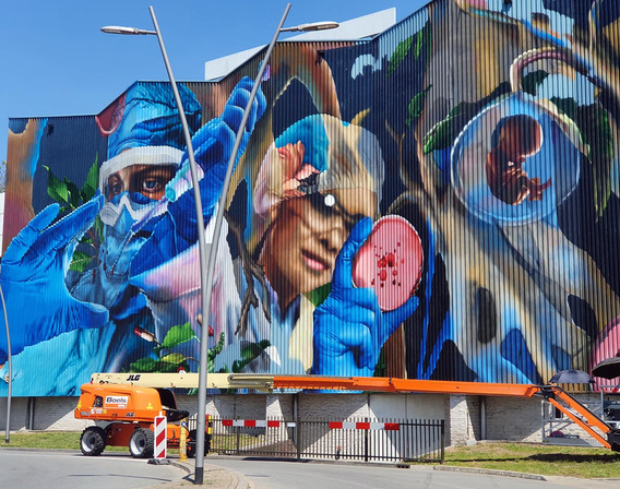 700m2 Street Art Painting Organon MSD Oss