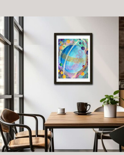 Uranus - original abstract acrylic painting | Heni Sandoval