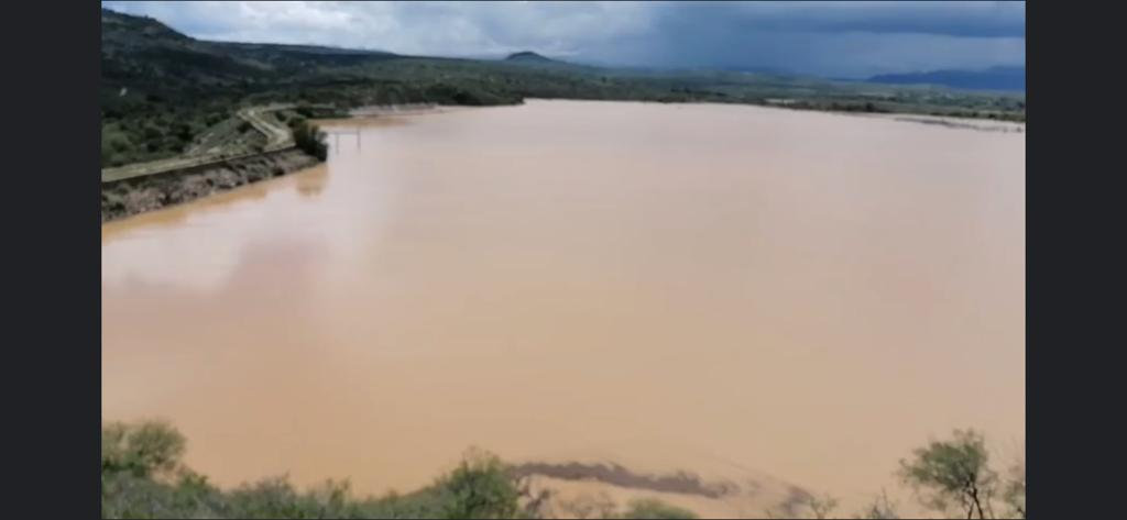 Capto agua la presa Parral, esta a un 60 por ciento!!!