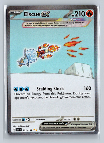 Eiscue Ex #222 Pokemon Obsidian Flames NM | GHG Collectibles