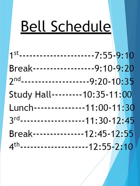 Bell Schedule | Mmachs