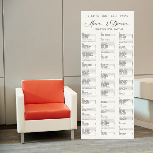 XL Seating Charts, Large Wedding Seating Chart | Logie Paperie