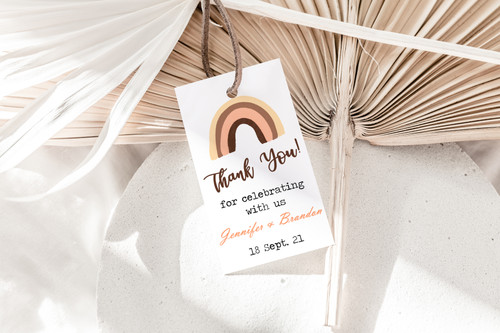 Boho Rainbow Favor Gift Tags | Logie Paperie