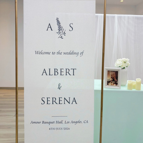 Fabric Linen Wedding Sign | Logie Paperie