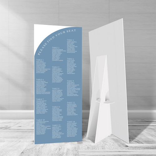 Dusty Blue Faux Arch Wedding Seating Chart, Extra Large | Logie Paperie