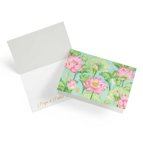 Lotus Fold Cards With Envelopes (Set of 20) | Studio PSD