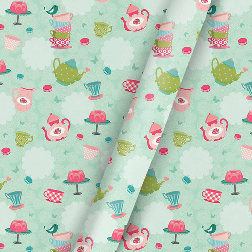 Tea Party Wrapping Paper (Set of 5) | Studio PSD