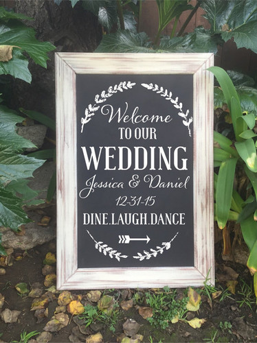 24x36 Blackboard Background Welcome Sign | dessert-buffets