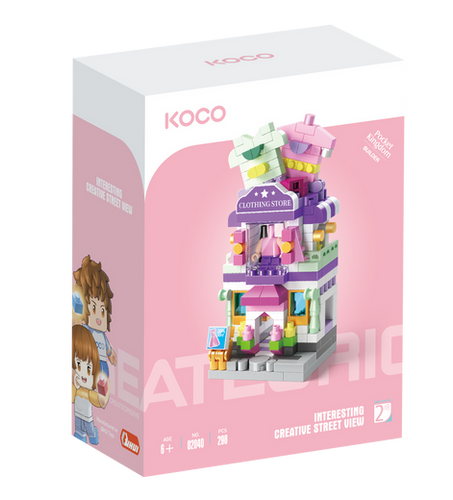 Koco Bricks Clothes Store 298 pcs. Micro Mini Building Brick Set Toys ...
