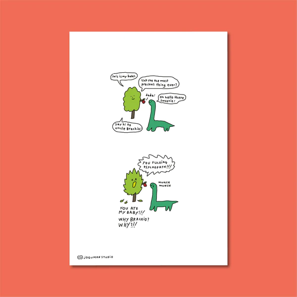 Joguman Studio｜Brachio Meets Apple 明信片 | Mille-Feuille Select