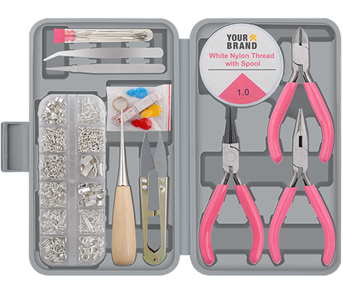 7pc Compact Jewellery, Arts and Crafts Tool Kit Set. Includes 600pc ...