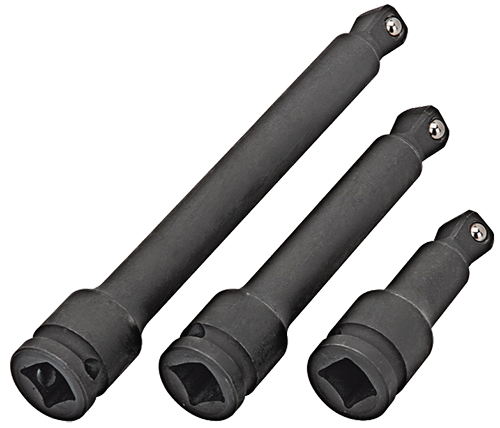 3pc 1/2 in. Drive Cr-Mo Impact Wobble Socket Extension Set