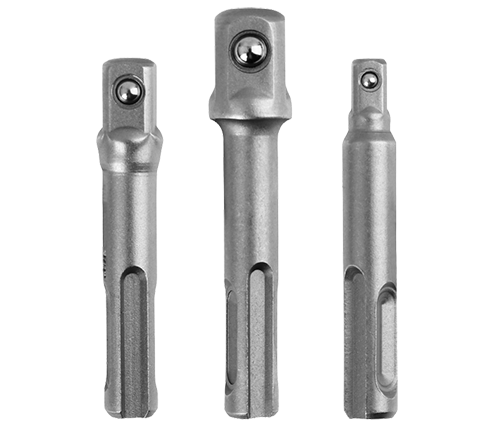 3pc 1/4", 3/8", 1/2" SDS Socket Drill Driver Bit Adapter