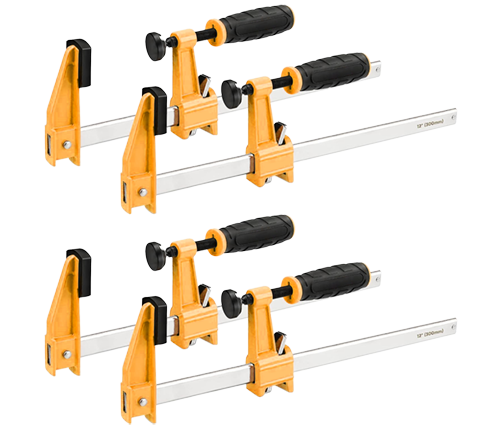 4pc 12" Steel Bar Clamps Set with Quick Release