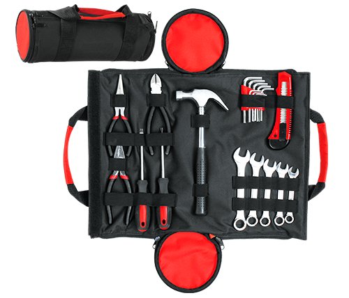 24pc Home DIY Hand Tool Kit Set including Combination Wrenches in a ...