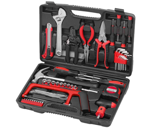 63pc Home DIY Hand Tool Kit Set including Ratcheting T-Bar Handle ...