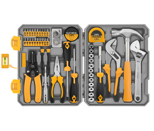 47pc Home DIY Hand Tool Kit Set including Wire Strippers, Sockets and ...