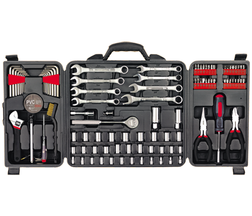 101pc Home & Garage DIY Hand Tool Kit Set. Includes Combination ...