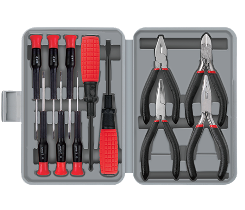 12pc Compact Computer & Electronics Repair Tool Kit Set with Pliers ...