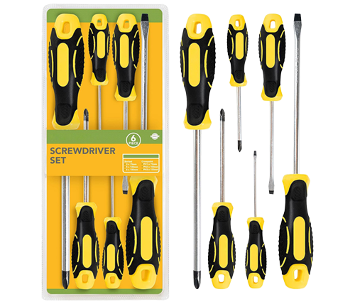 6pc Magnetic Metric Screwdriver Set