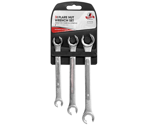 3pc 10 - 17mm Flare Nut Metric Wrench Set