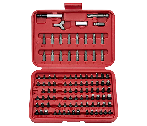 100pc Cr-V Security Tamperproof Driver Bit Set in a Tray Case