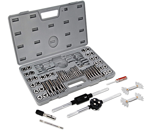 60 SAE & Metric Tap and Die Set including 2pc Screw Pitch Gauges