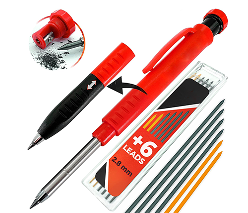4pc Carpenter Mechanical Pencil Scriber Set. Includes Finger Grip ...