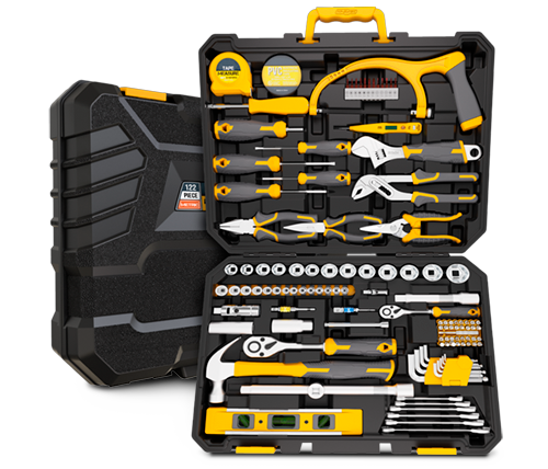 122pc Home & Garage DIY Hand Tool Kit Set including Sockets, Pliers ...