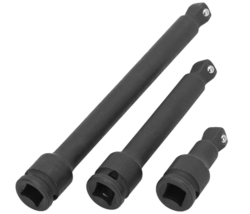3pc 3/8 in. Drive Cr-Mo Impact Wobble Socket Extension Set