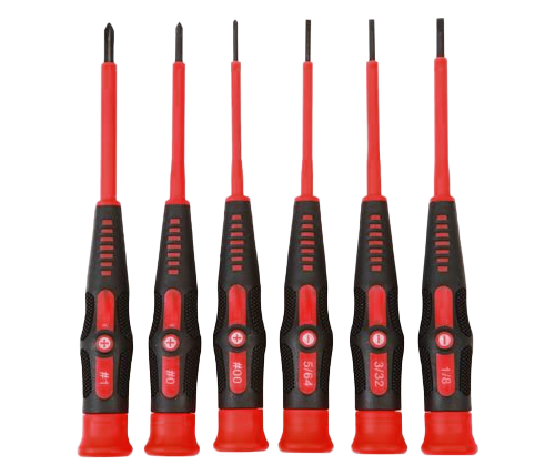 6pc 1000V Electric Insulated VDE Precision Screwdriver Set
