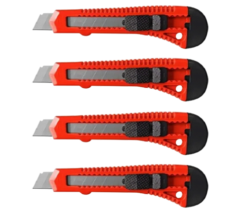 4pc Retractable Snap-Off Blade Utility Knives