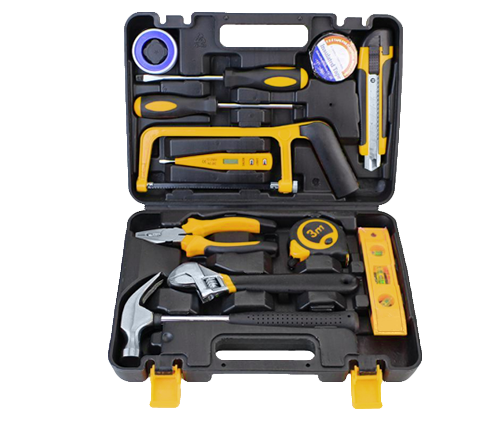 12pc Home DIY Hand Tool Kit Set including Hacksaw and Adjustable Wrench