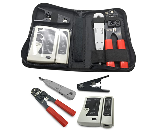 4pc Computer Network Cable Tester Tool Kit Set. Includes Crimper ...