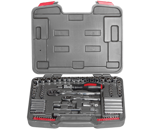 77pc SAE & Metric Socket & Driver Bits Tool Kit Set. Includes ...
