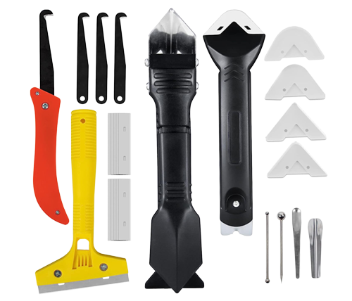 8pc Caulking Tool Set including Blade Scraping and Grout Removal Tool