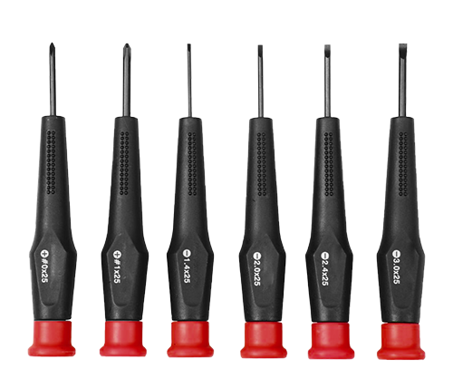 6pc Precision Screwdriver Set with Molded Handles