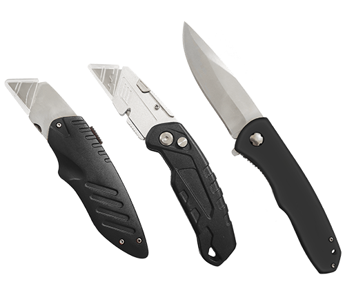 3pc Folding Spring-Assisted Blade Utility Knives Set