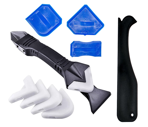 5pc Caulking Tool Set including Stainless Steel Blade Scraping Tool
