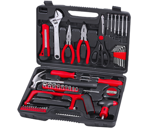 52pc Home DIY Hand Tools Kit including Ratcheting T-Bar Handle and ...