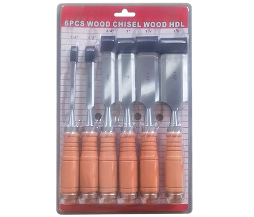 6pc Wood Chisels with Hardwood Handles