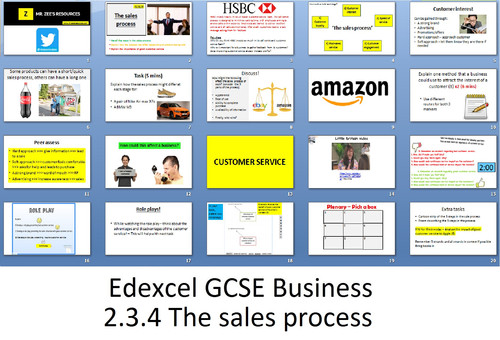 Edexcel GCSE Business - Theme 2 - 2.3.4 The sales process | Mr. Zee's ...