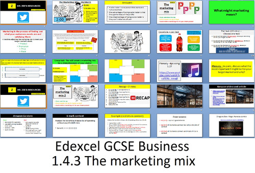 Edexcel GCSE Business - Theme 1 - 1.4.3 The marketing mix | Mr. Zee's ...