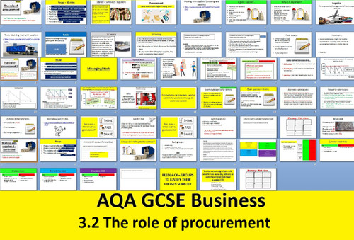 AQA GCSE Business 9-1 - 3.2 The role of procurement | Mr. Zee's Resources