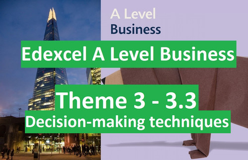 Edexcel A Level Business Theme 3 - 3.3 Decision-making techniques | Mr ...