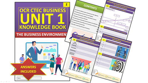 CTEC Business - Unit 1 The Business Environment Interactive Knowledge ...