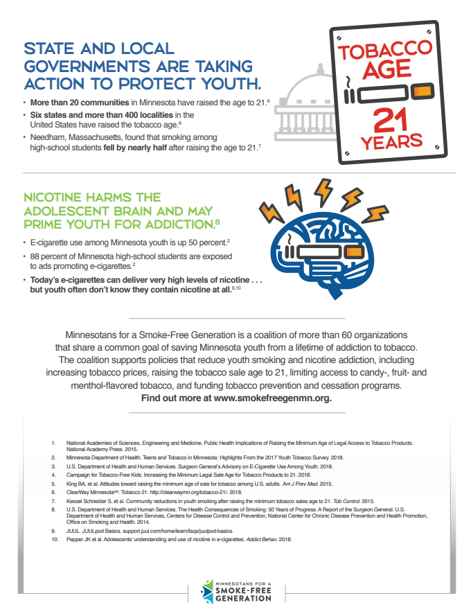 Tobacco 21 Fact Sheet