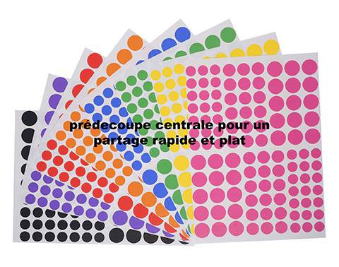 Gommettes rondes 3 tailles 8 couleurs | Sam'Play